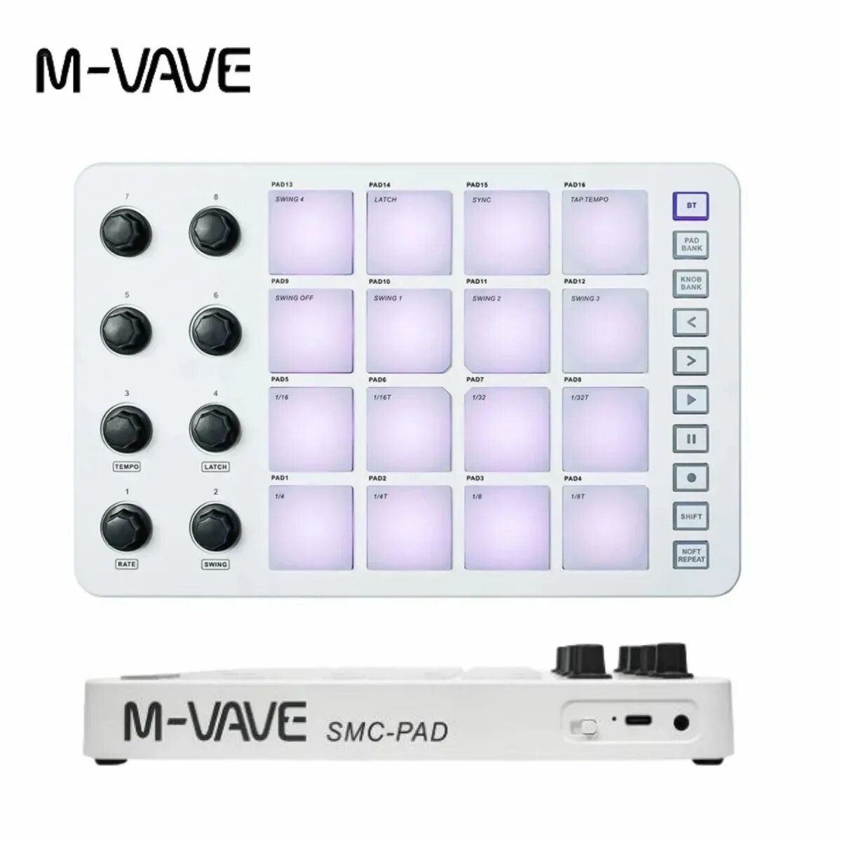 M-VAVE SMC-PAD Беспроводной MIDI-контроллер, Цвет: SMC-PAD