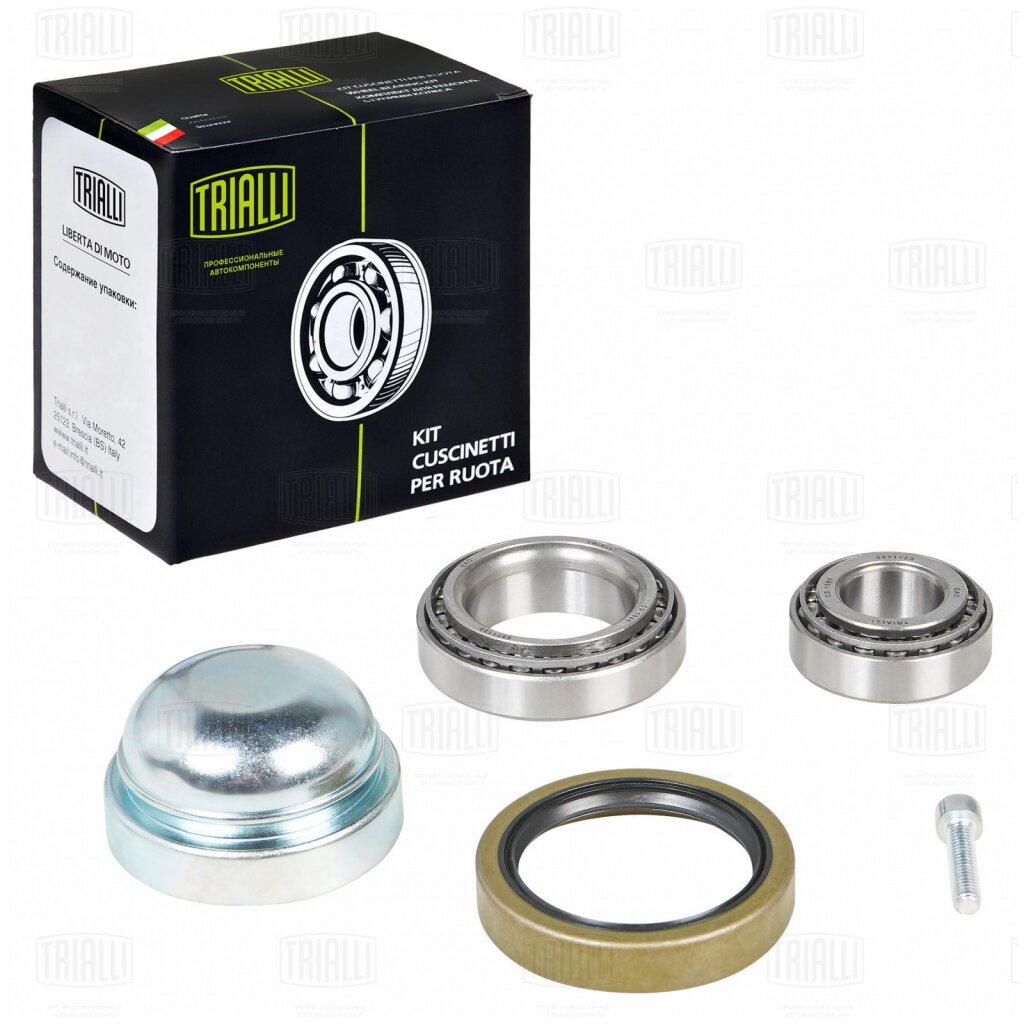 Ремкомплект ступицы передней (колпачок 1 шт, болт 1 шт, сальник ступицы 1 шт, подшипник 2 шт) TRIALL