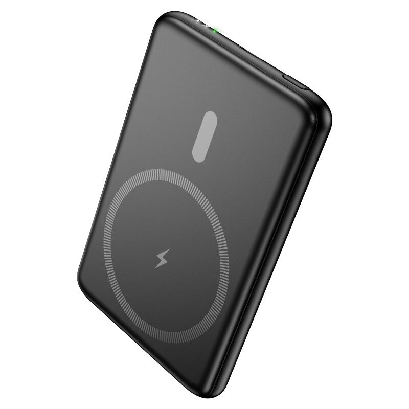 Внешний аккумулятор Hoco j140A 5000mAh, QC3.0/PD 20W, беспроводная зарядка, магнитный, черный