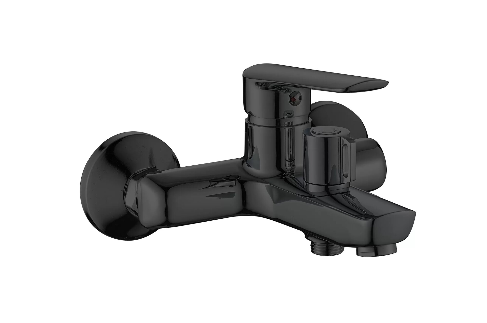 Смеситель для ванны Esko Lagos Black LG54B черный короткий излив