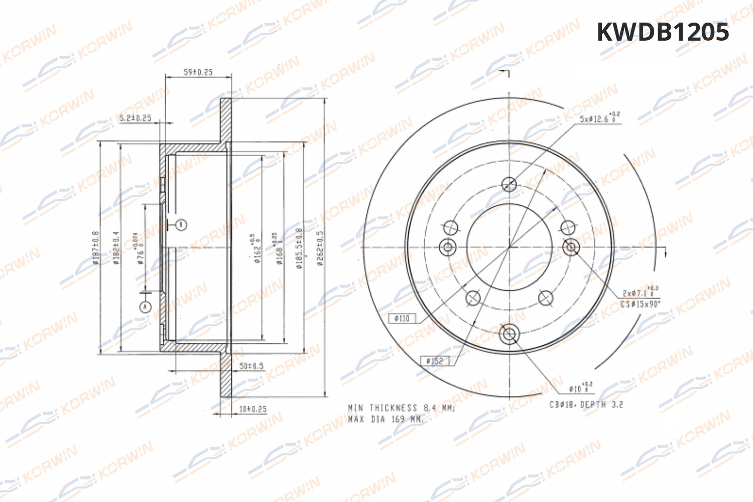 Диск тормозной задний Changan CS35