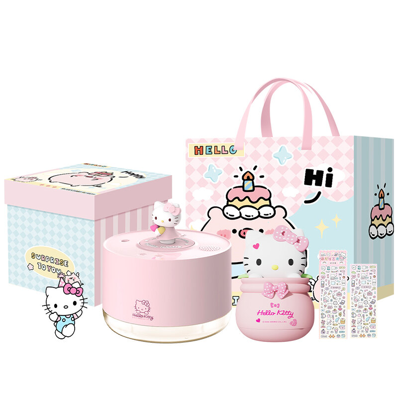 Увлажнитель воздуха Sanrio Hello Kitty Pink, J03-B Pink[KT Humidifier+Hand Warmer Pat Light]Cake Piggy Box