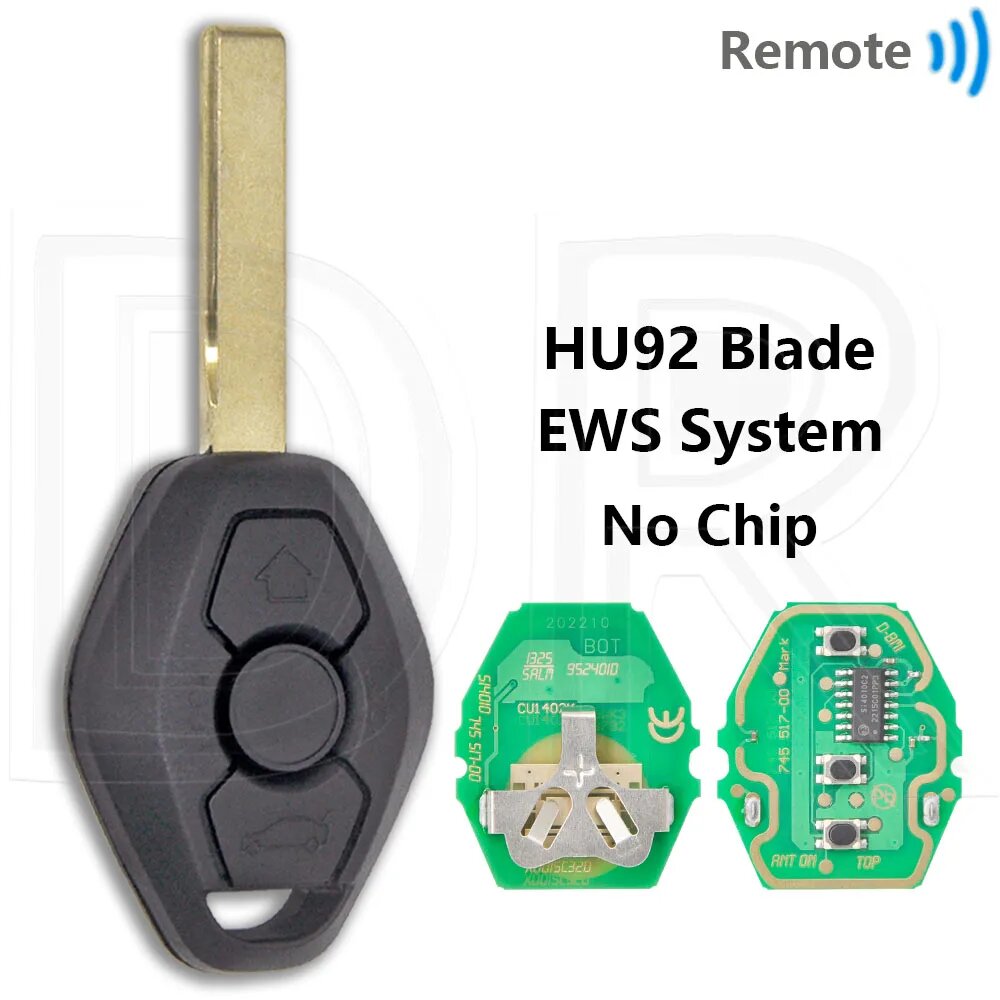 DR Great ID44 PCF7935 Чип 315/433 МГц с регулируемой частотой EWS Автомобильный дистанционный ключ для BMW 1 3 5 7 E38 E39 E46 E65 X3 X5 Z3 Z4 No Chip HU92, 433 MHz