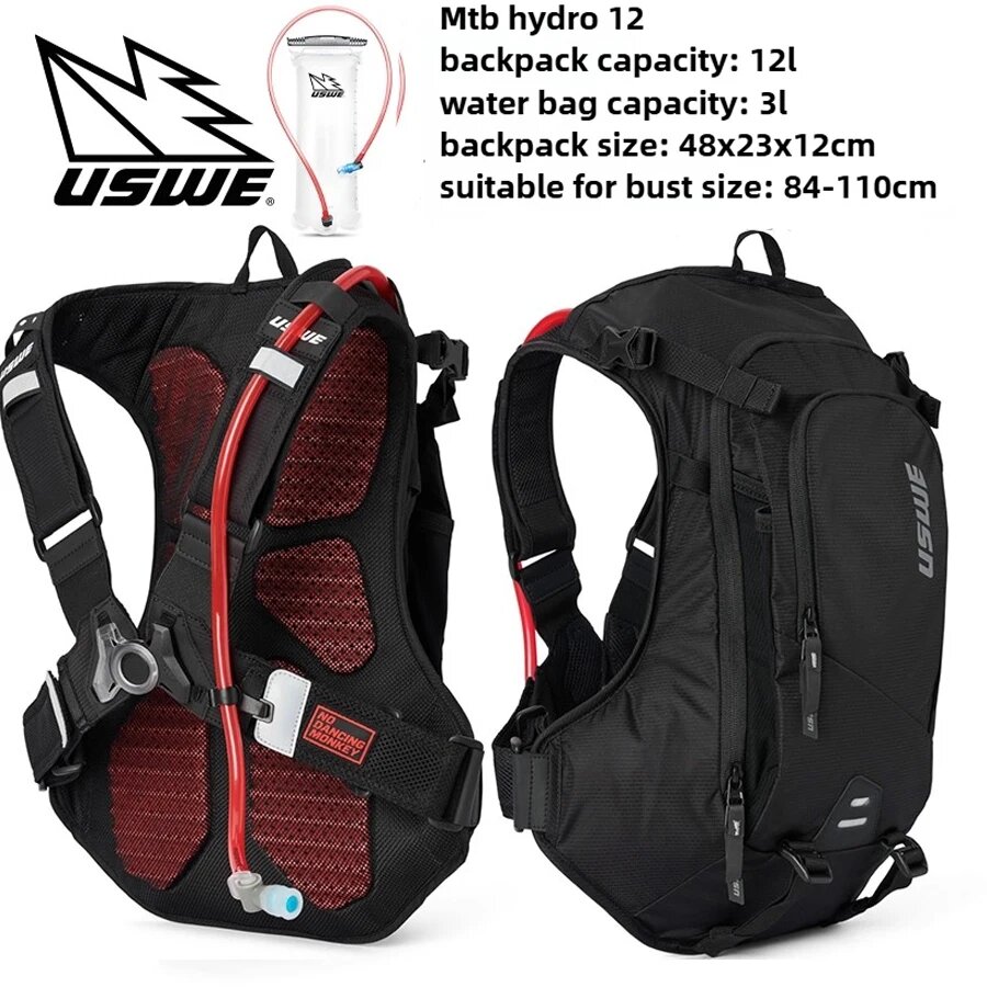 Рюкзак USWE MTB Hydro 12L, 3л, 84-110см