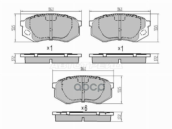 Колодки тормозные (Спереди) Mazda 929 87-92 / Mitsubishi Fuso Canter FE3 84-93 Sat арт. ST-MC886334