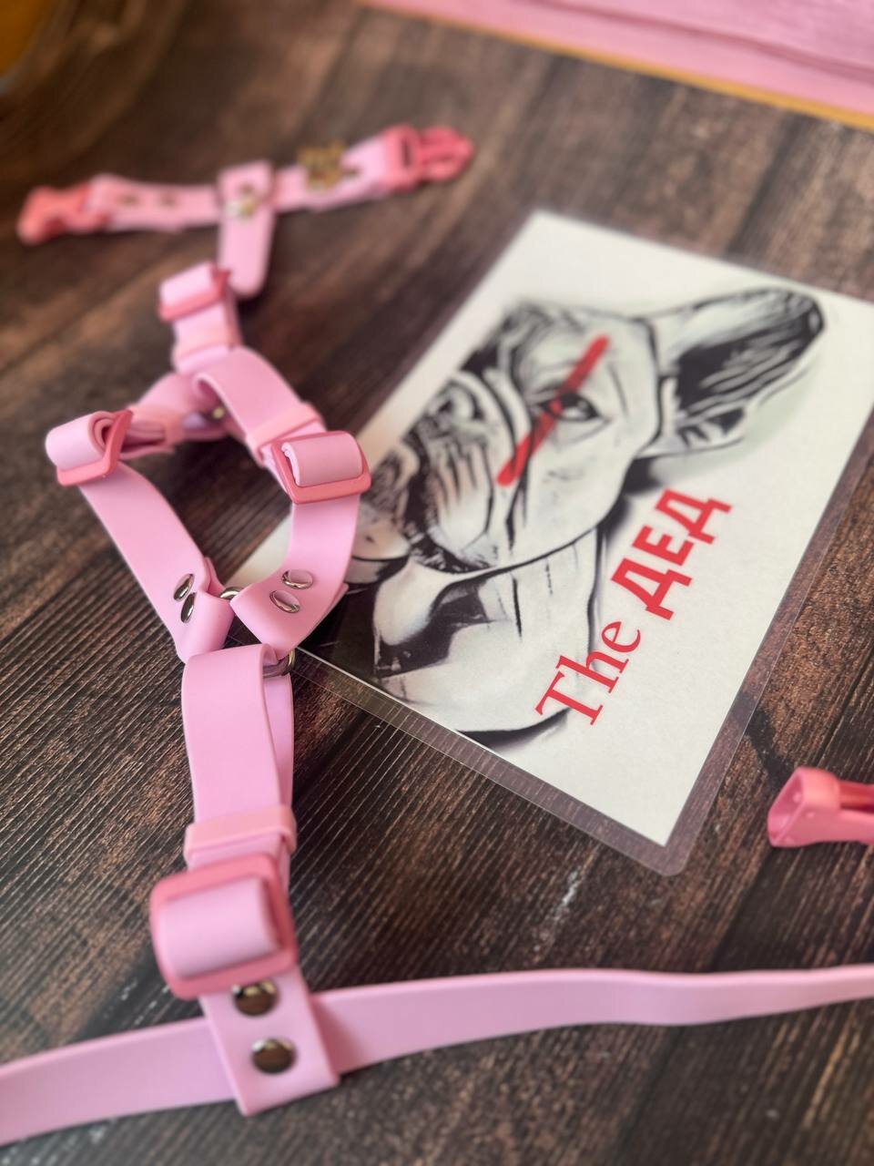 Шлейка для собак "Биотан", дизайнерская, регулируемая, прогулочная, малый/средний размер, розовая