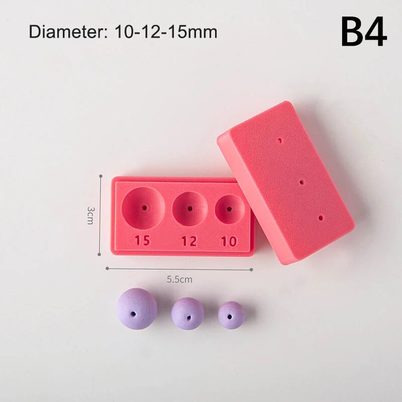 4-15 мм разноразмерный шарик из полимерной глины, форма для изготовления шариков из бисера, форма для шариков из глины, формирователь и резак, сделай сам, для серег, ожерелий, ювелирных изделий