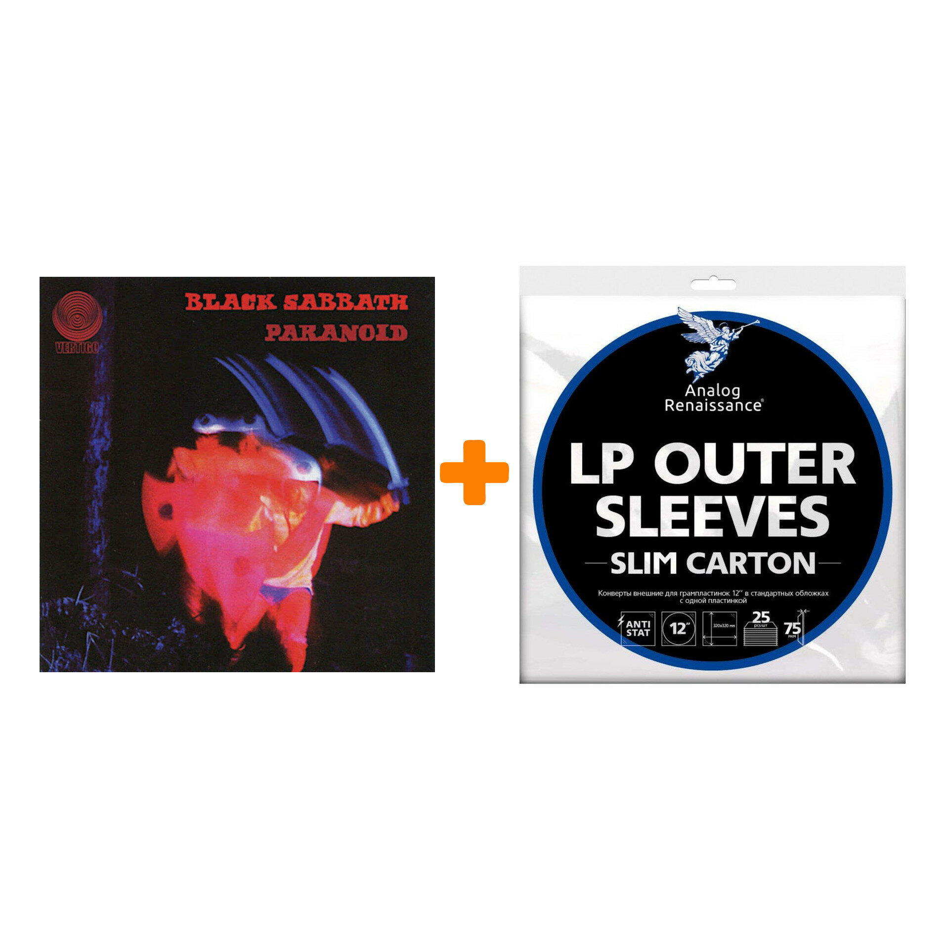Black Sabbath Paranoid LP + Конверт внешний 12" Slim Carton 25шт