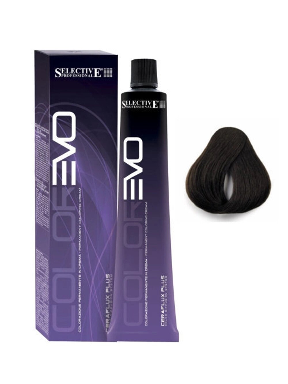 SELECTIVE PROFESSIONAL профессиональная крем-краска ColorEVO 4.15 каштановый "Вулкан", 100 мл