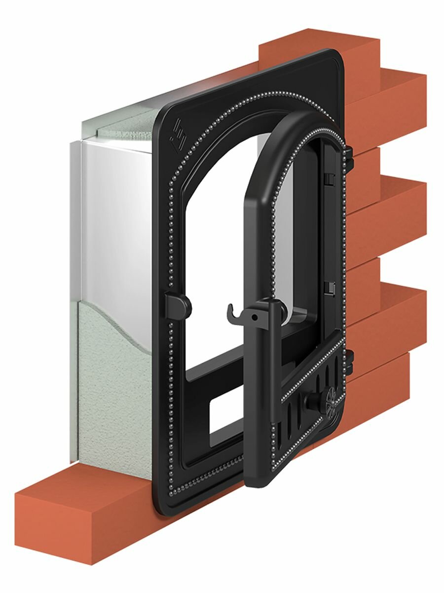 Тоннель монтажный для печной и каминной дверки Везувий 290 (315х345х120)