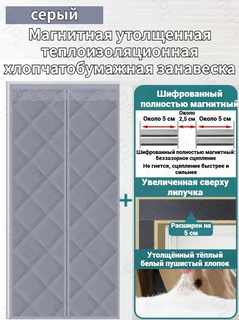 Зимняя морозостойкая магнитная шторная дверь