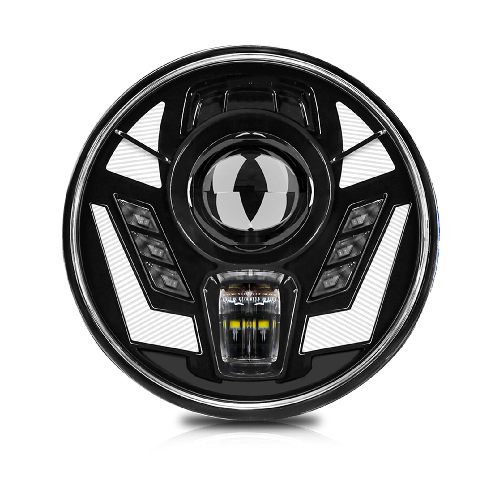 7-дюймовая светодиодная фара, водонепроницаемая круглая фара с дальним и ближним светом, замена указателя поворота для Jeep Chevy Ford Land Rover Hummer Mazda, 1 шт.