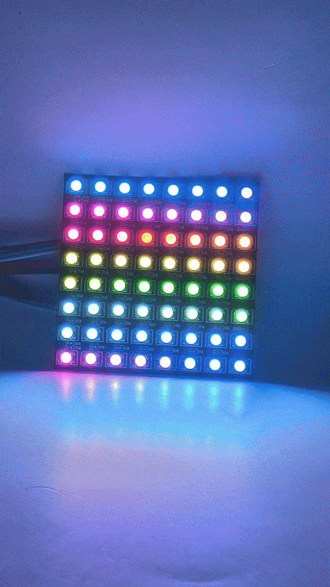 Светодиодная матрица RGB WS2812b 12,5w 8х8 led Giant4