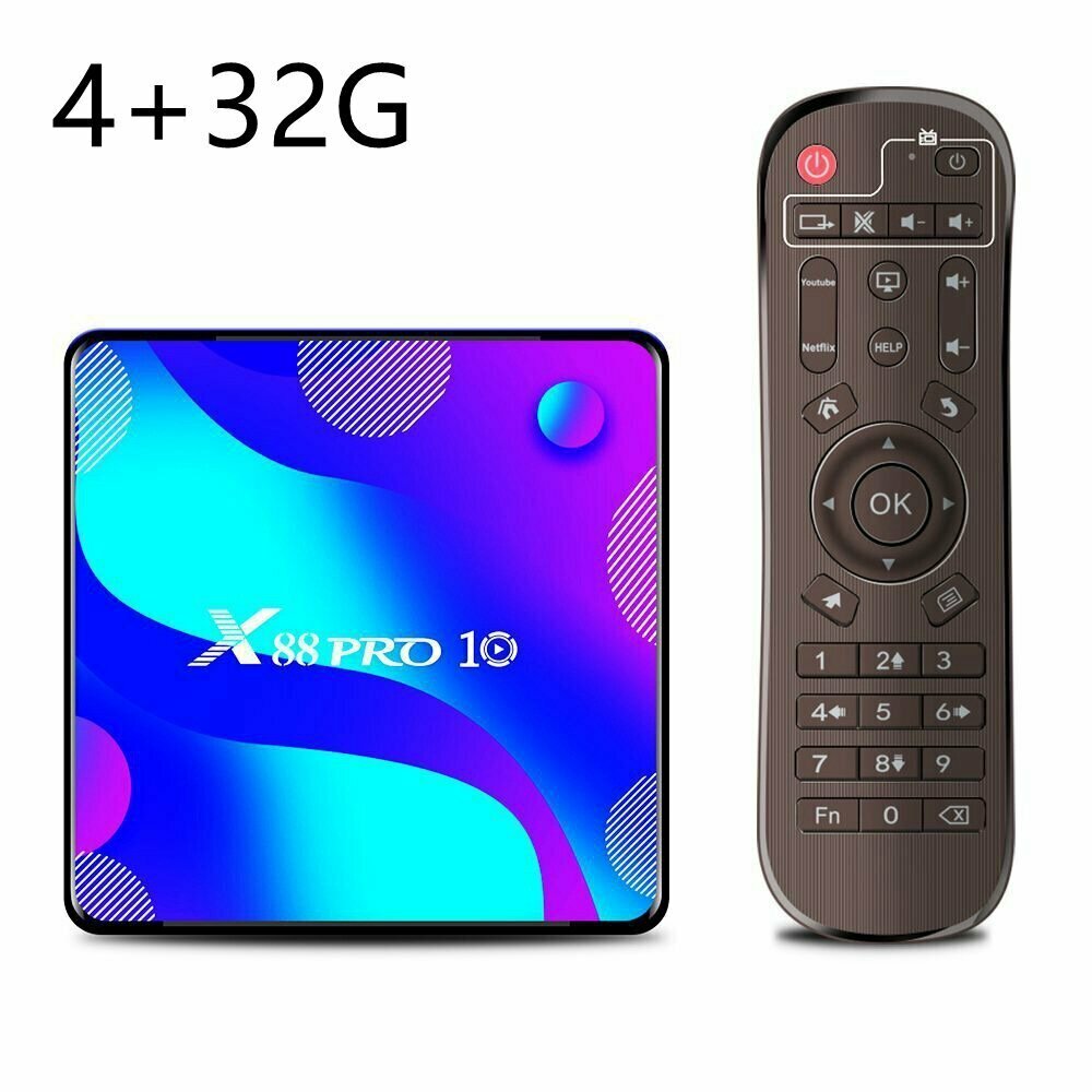 X88PRO10 TV Box Android 11.0 RK3318tvbox dual wifi Bluetooth set-top box 32G European standard