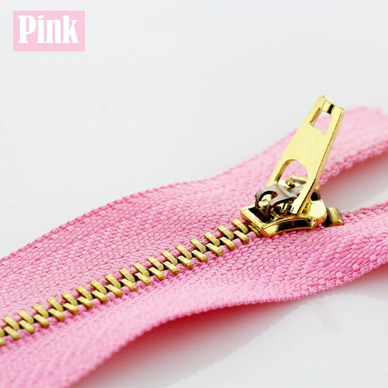 Металлические молнии SHLL 5 шт. 10/13/15/18/20 см Розовый, Pink, 13cm