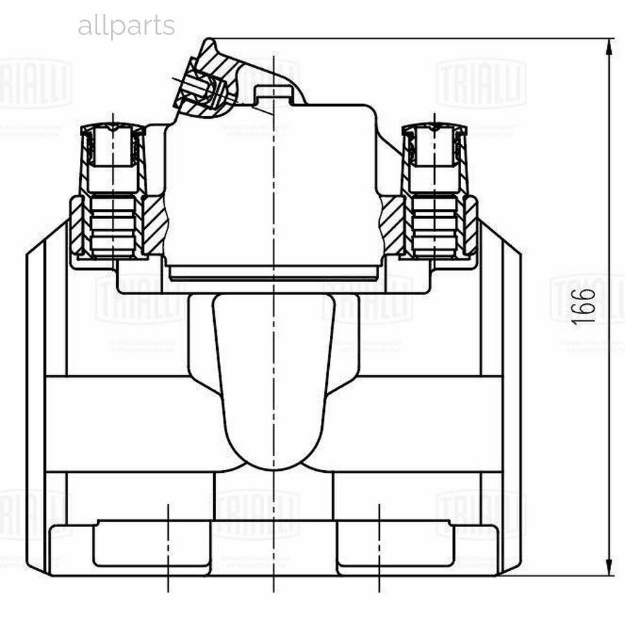TRIALLI CF 800433 Тормозной суппорт перед. лев. FORD TRANSIT (P65_, P70_, P80_) 2002 -
