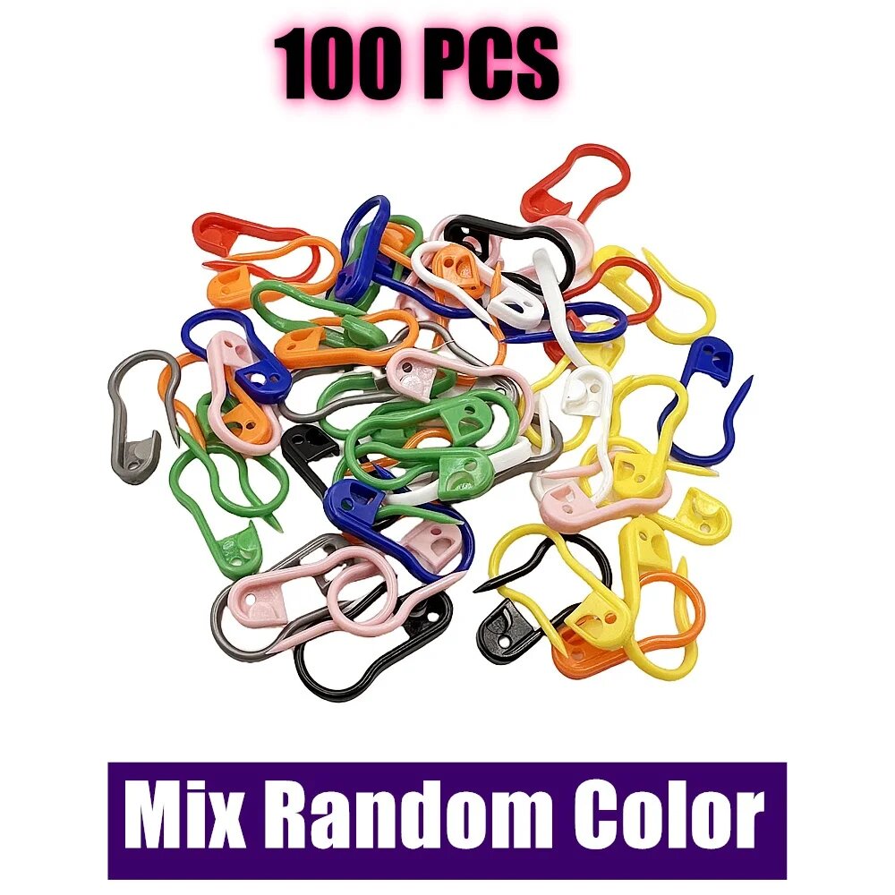 Булавки пластиковые, 100 шт, Mix Random Colors