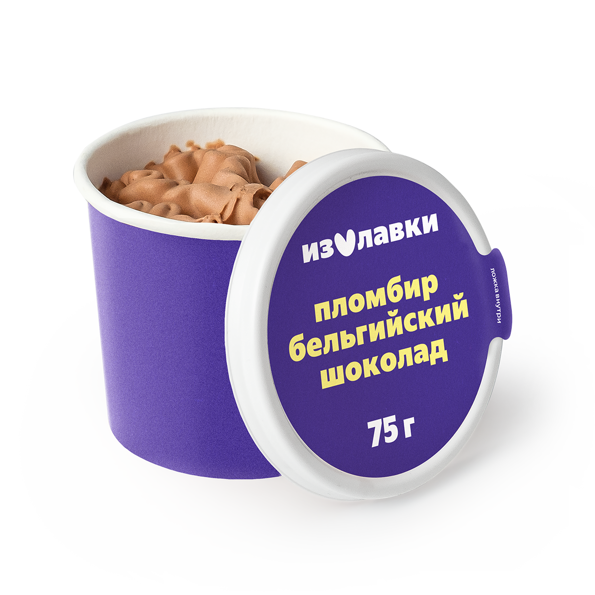Мороженое "Из Лавки", бельгийский шоколад, в картонном стакане, 75 г
