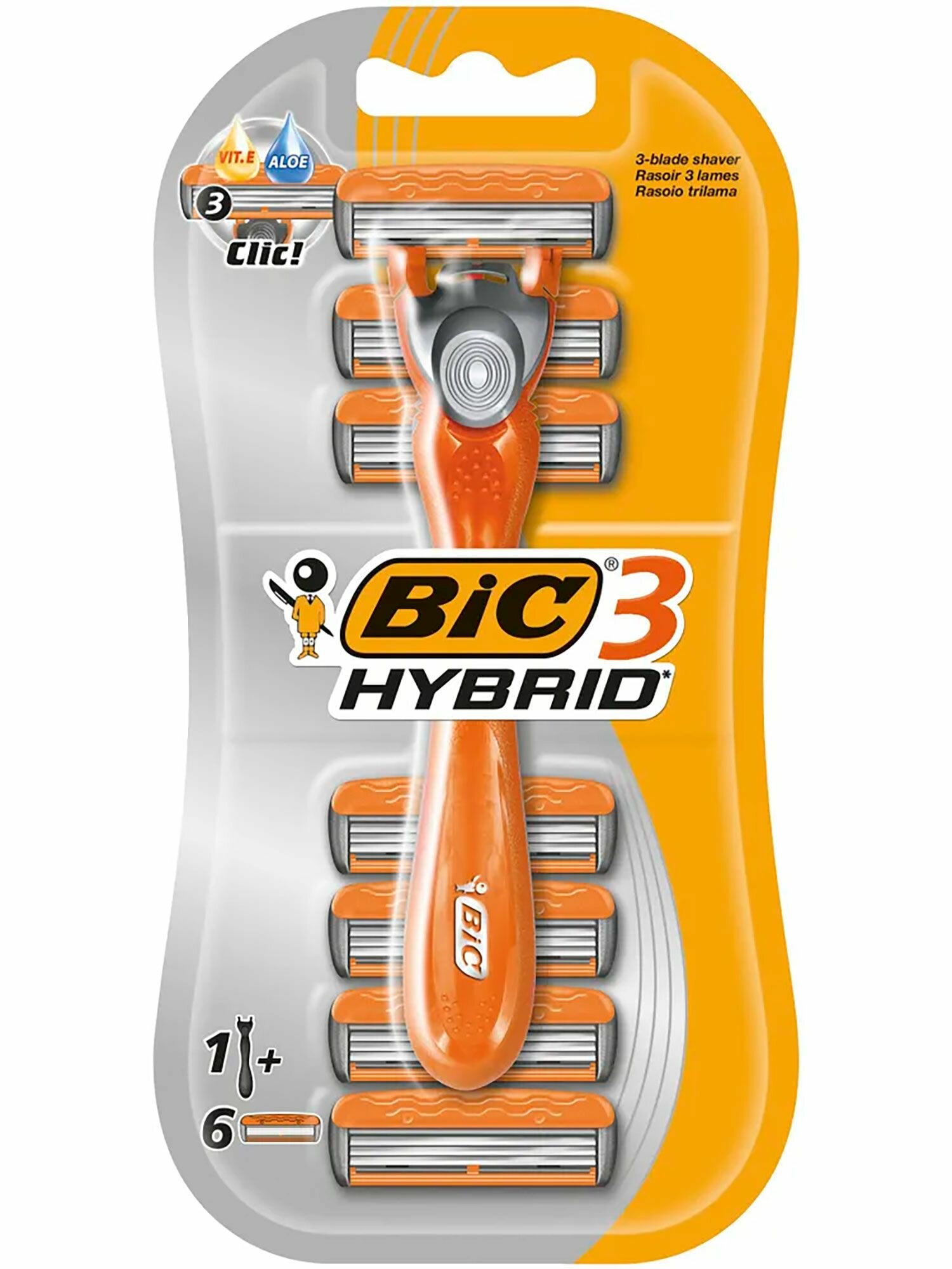 Bic Flex 3 Hybrid Бритва (1 станок, 6 кассет) 3 лезвия