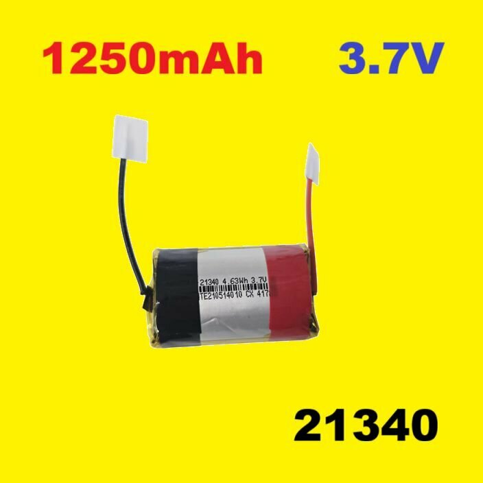 Аккумулятор 21340 1250mAh 3.7V 4.63Wh батарейка с проводами без разъема 5A литиевая батарея 21350, N111