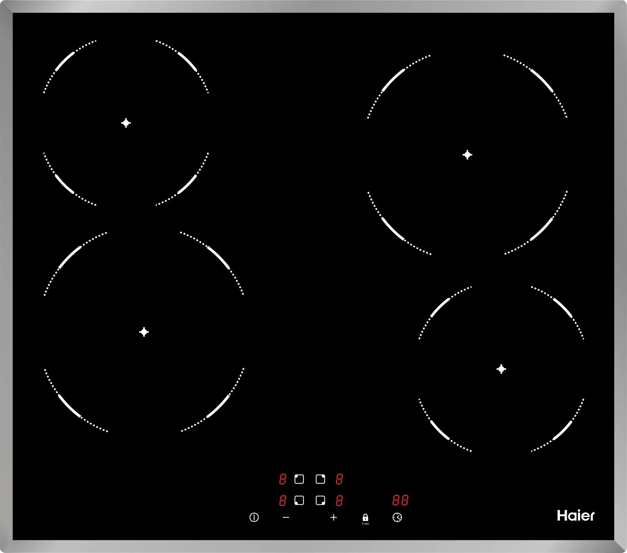 Индукционная варочная панель Haier HHY-C64NFB, 9 уровней мощности, сенсорное управление