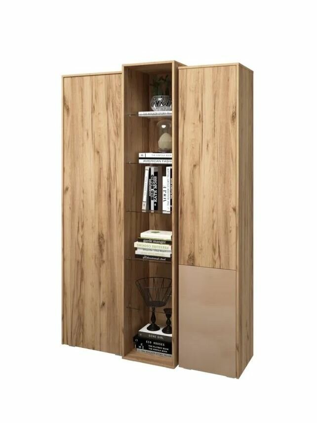 Шкаф Алтея распашной 1346х2114х454 (Дуб Крафт/Бежевый) МИФ