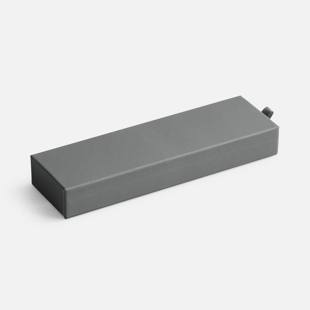 Футляр Nomi для 1 ручки, серый, 18,3х5,4х2,5 см, картон; покрытие софт-тач