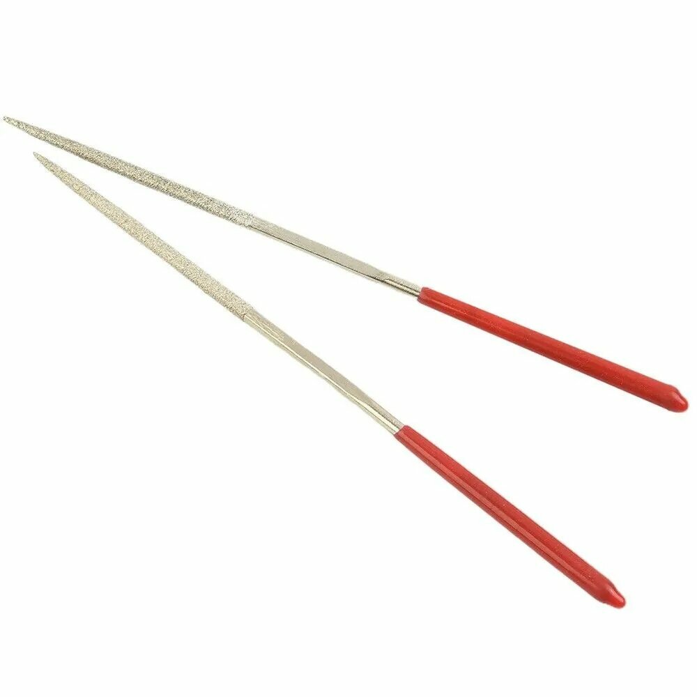 2 шт. алмазных напильников мини-напильник с красной ручкой 3 140 квадрат №4