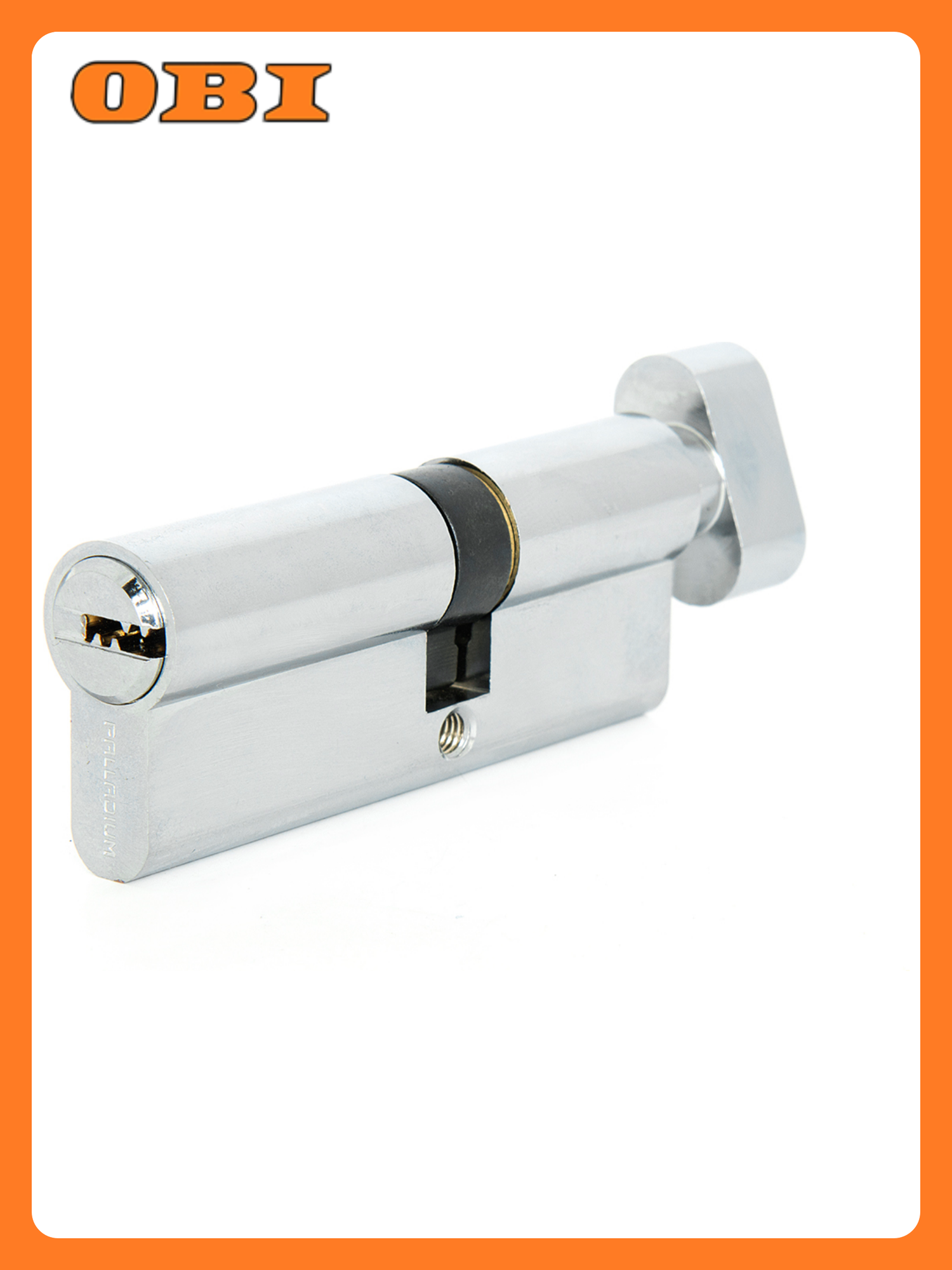 Цилиндровый механизм Palladium zn 80 (30+10+40) c bk cp хром с вертушкой