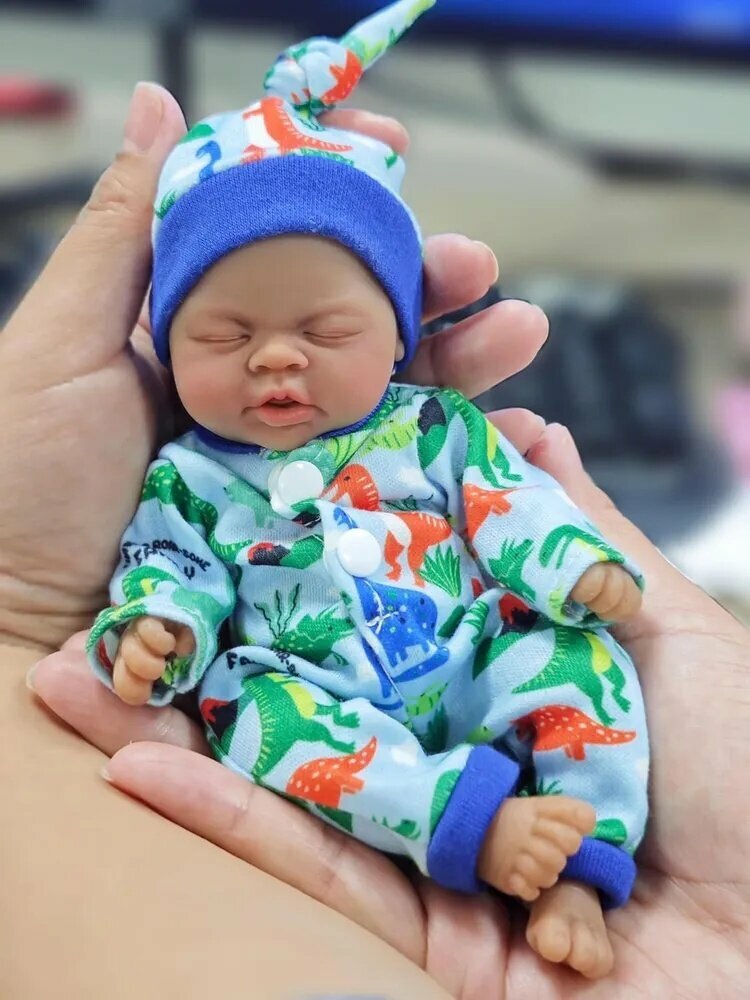 7-дюймовая силиконовая кукла Reborn черного цвета в полный рост для мальчика