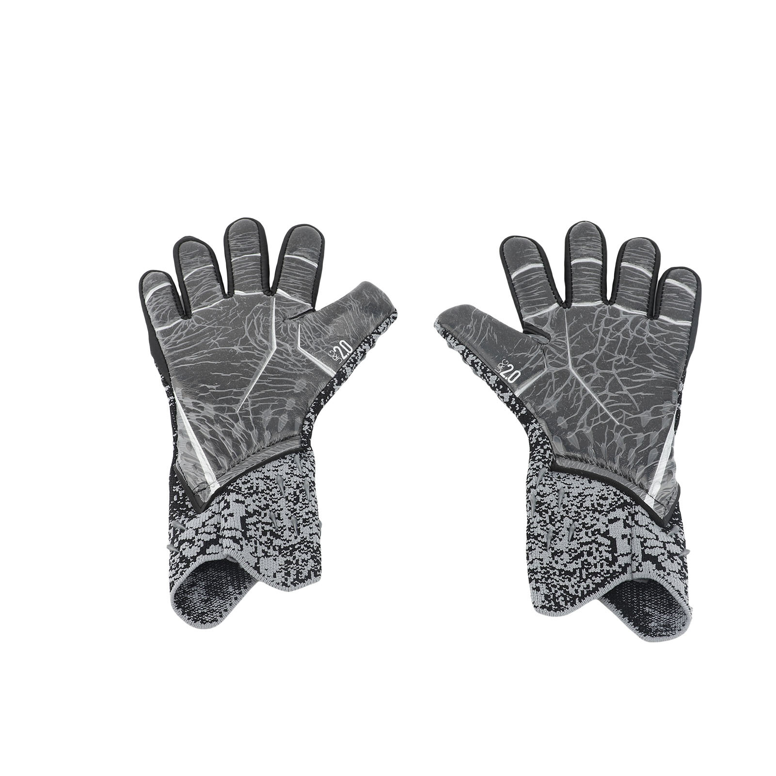 Вратарские перчатки, дышащие, противоскользящие, с латексными ладонями для надежного сцепления, для футбола, серые и черные, размер L, 8, 30 см / 11,8 дюймов.