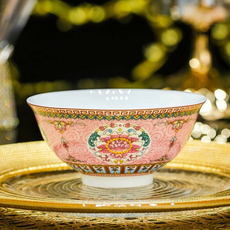 Керамическая посуда из Цзиндэчжэня, вырезанная вручную чаша, китайская посуда, ретро-посуда, миска для риса, миска для