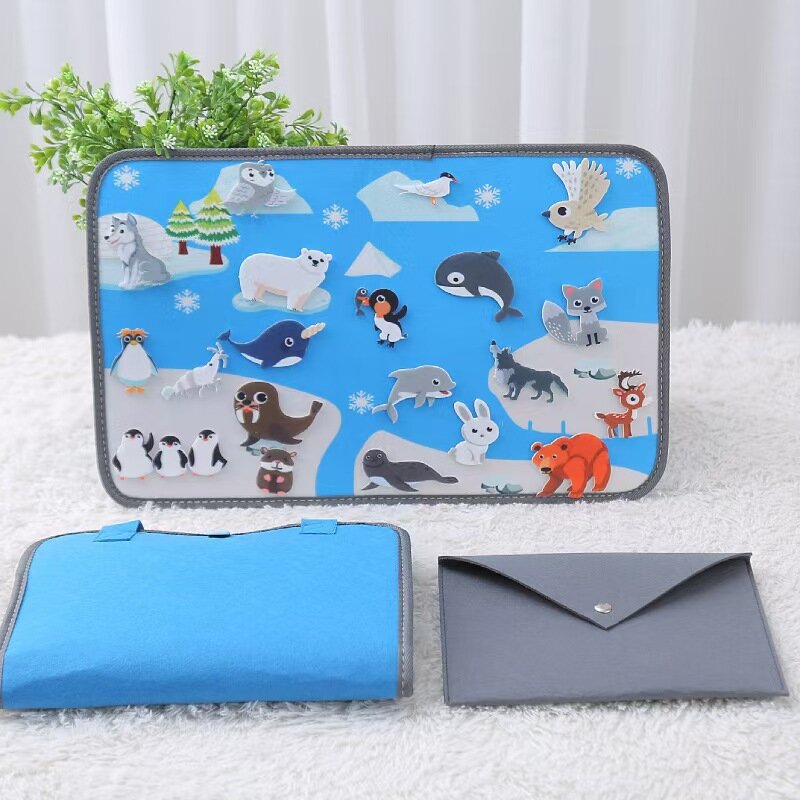 Портативный фетровый развивающий набор для детей: доска для рассказов, доска для переодевания, бизиборд Монтессори