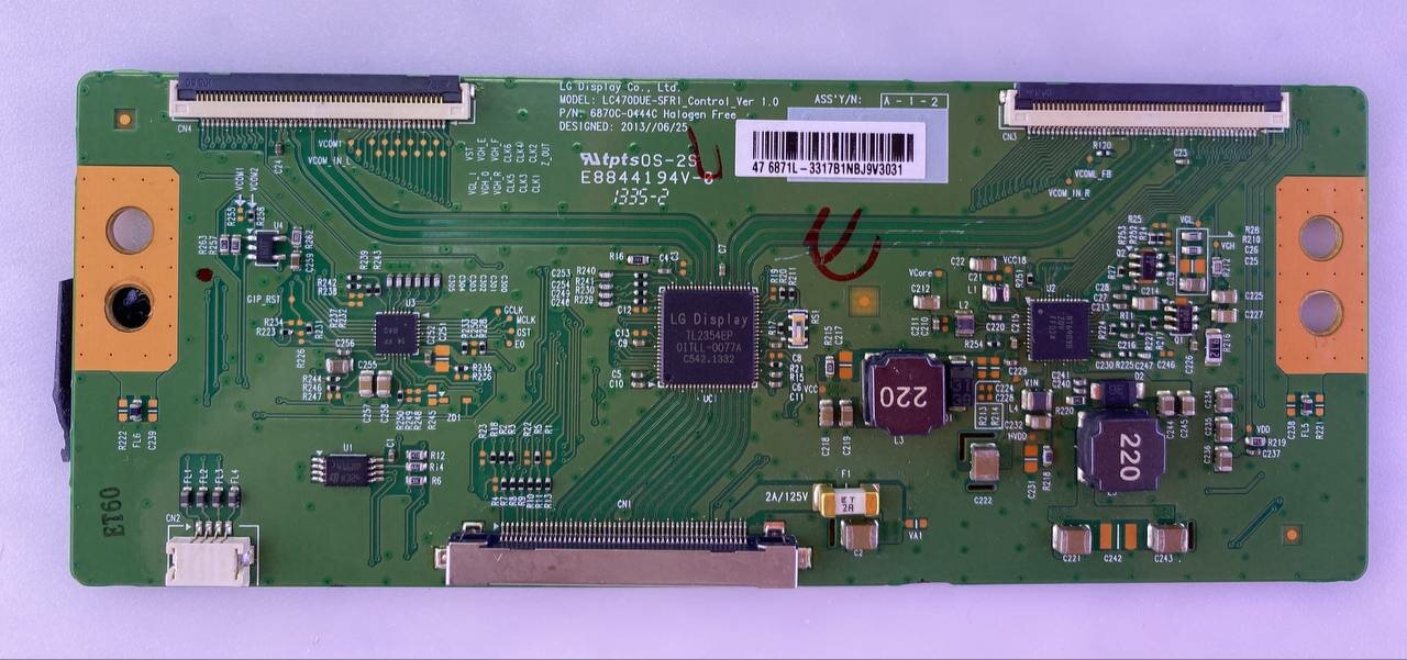 Контроллер матрицы T-CON: 6870C-0444C 6871L-3317B LC470DUE-SFR1