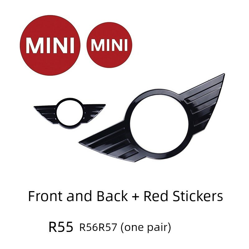 Пара эмблем R55/R56/R57 для BMW Mini Cooper, стандартная цена за два изделия, черная отделка