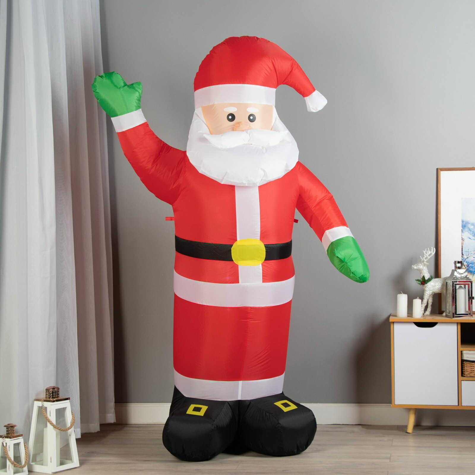 Надувная фигура новогодняя "Зимнее волшебство. Дед Мороз приветствует", светится, 180 см