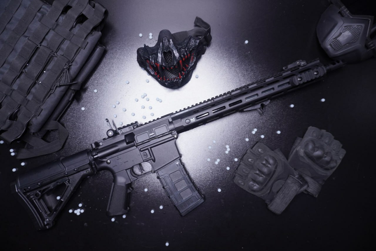 Орбиз автомат AR-15, A-1, стреляет мягкими шариками, гидрогеилевый автомат, гидробольный AR-15, A-1, черный