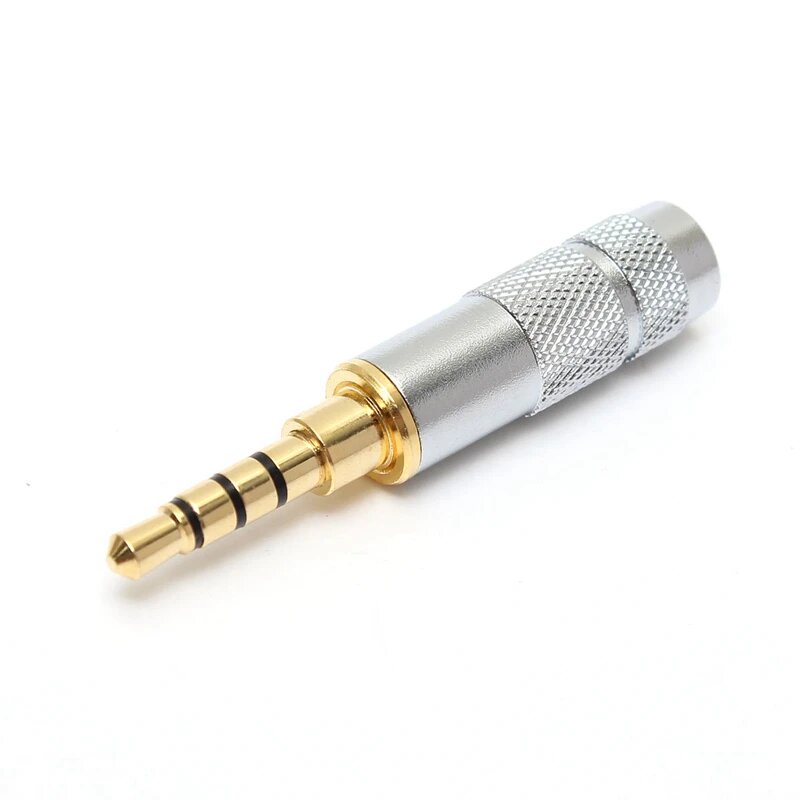 Разъем 3.5 мм 4-контактный позолоченный, 10PCS