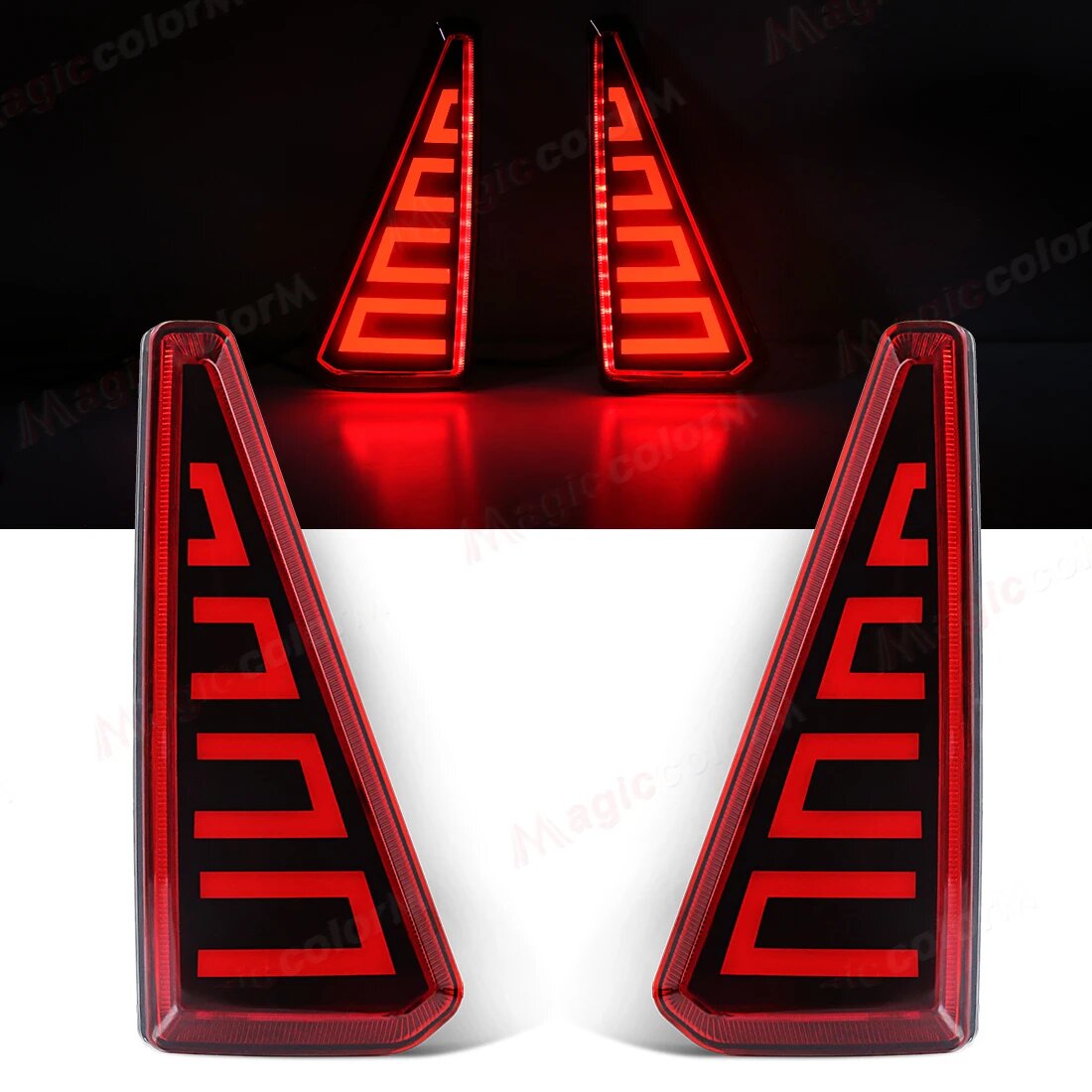 Для Toyota NOAH VOXY 80 серии 2014 2015 2016 2017 2018 отражатель заднего бампера последовательный указатель поворота тормозной фонарь дальнего света Red Shell A