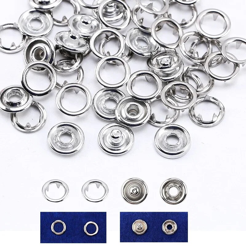 Заклепки металлические серебряные DUCRYSTAL, 20set