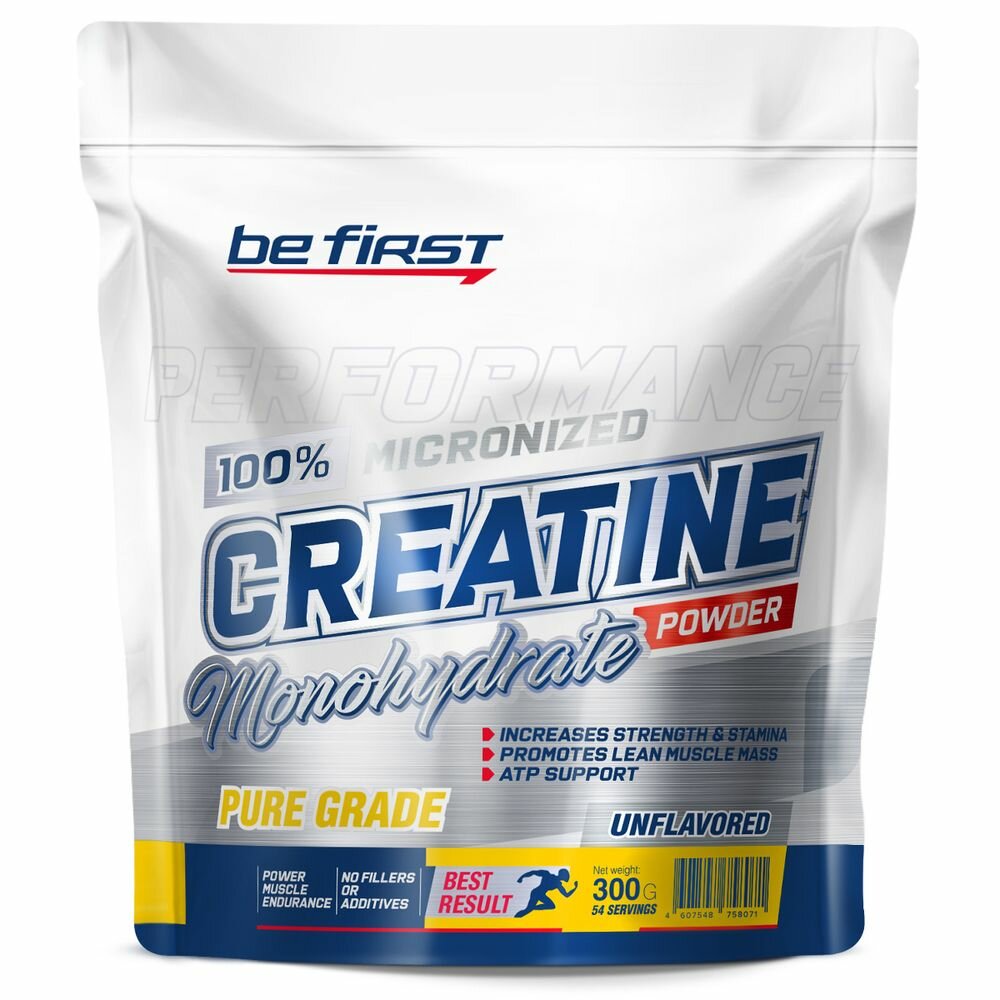 Be First Micronized Creatine monohydrate powder 300 г (пакет)