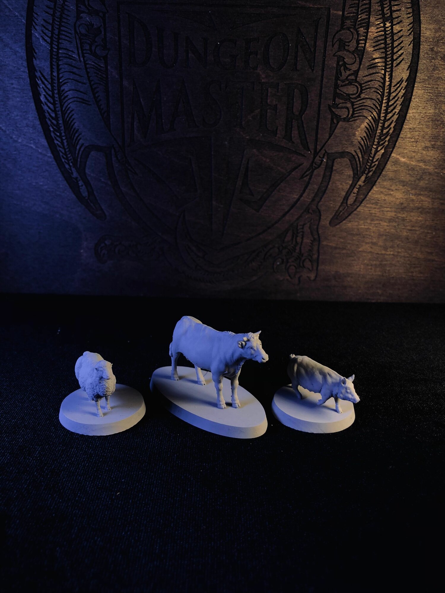 Набор деревенских животных - Миниатюра для настольных игр DnD, ДнД, Dungeons & Dragons, Pathfinder.