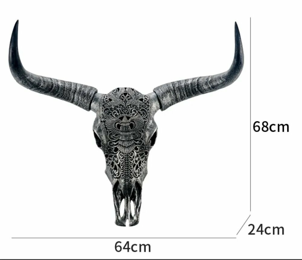 Хэллоуин имитация головы коровы, творческая скульптура из смолы