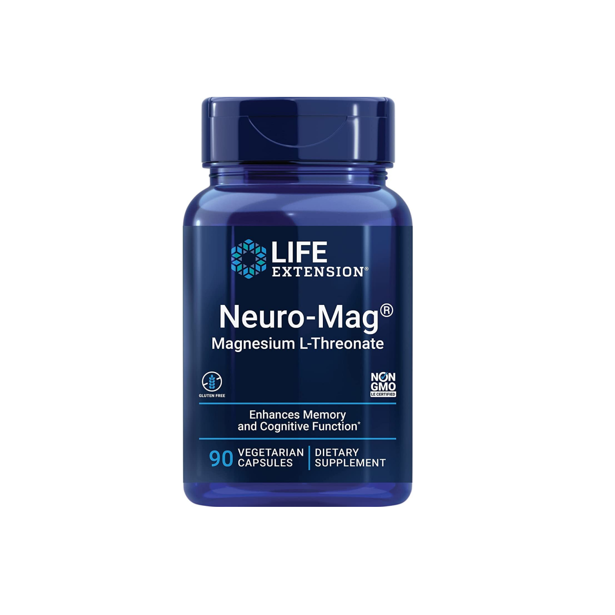 Магний, L-Треонат магния, Life Extension, Neuro-Mag Magnesium L-Threonate, 90 капсул