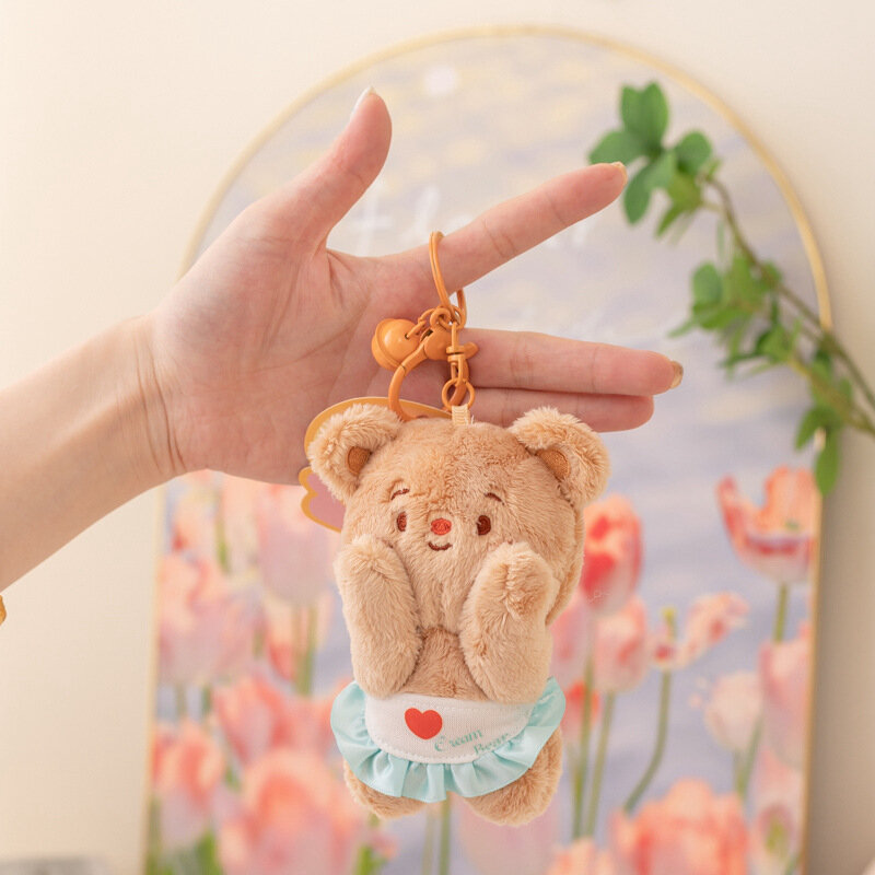 Масляное масло медведь подвеска плюшевая игрушка кукла креативная милая брелок сумка подвеска маленький подарок Фартук,