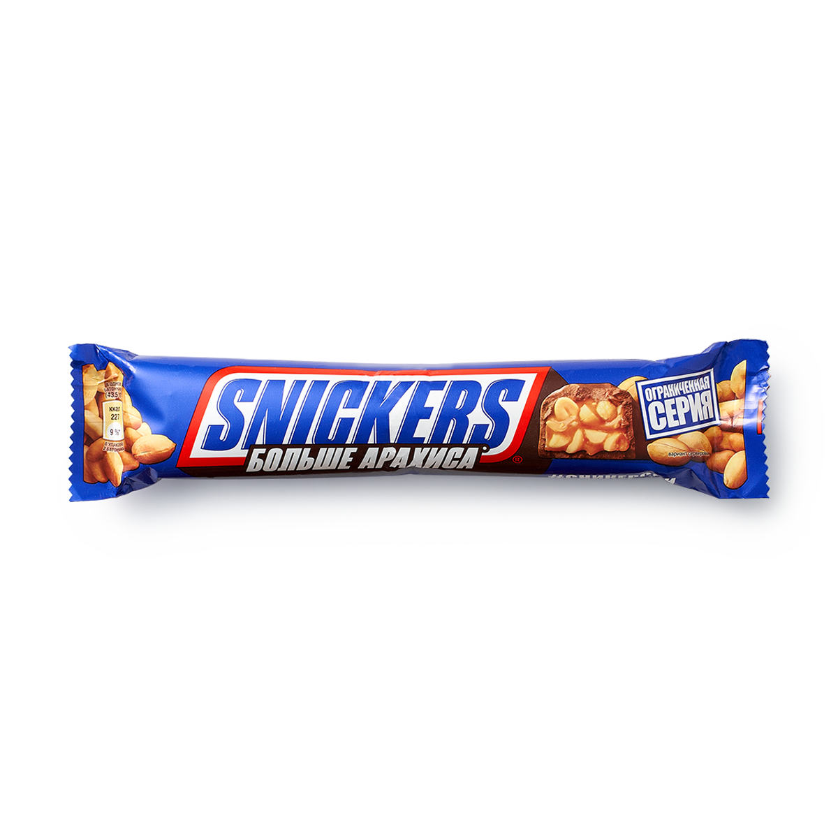 Батончик Snickers, молочный шоколад, с арахисом, 521 кКал, 1 упаковка