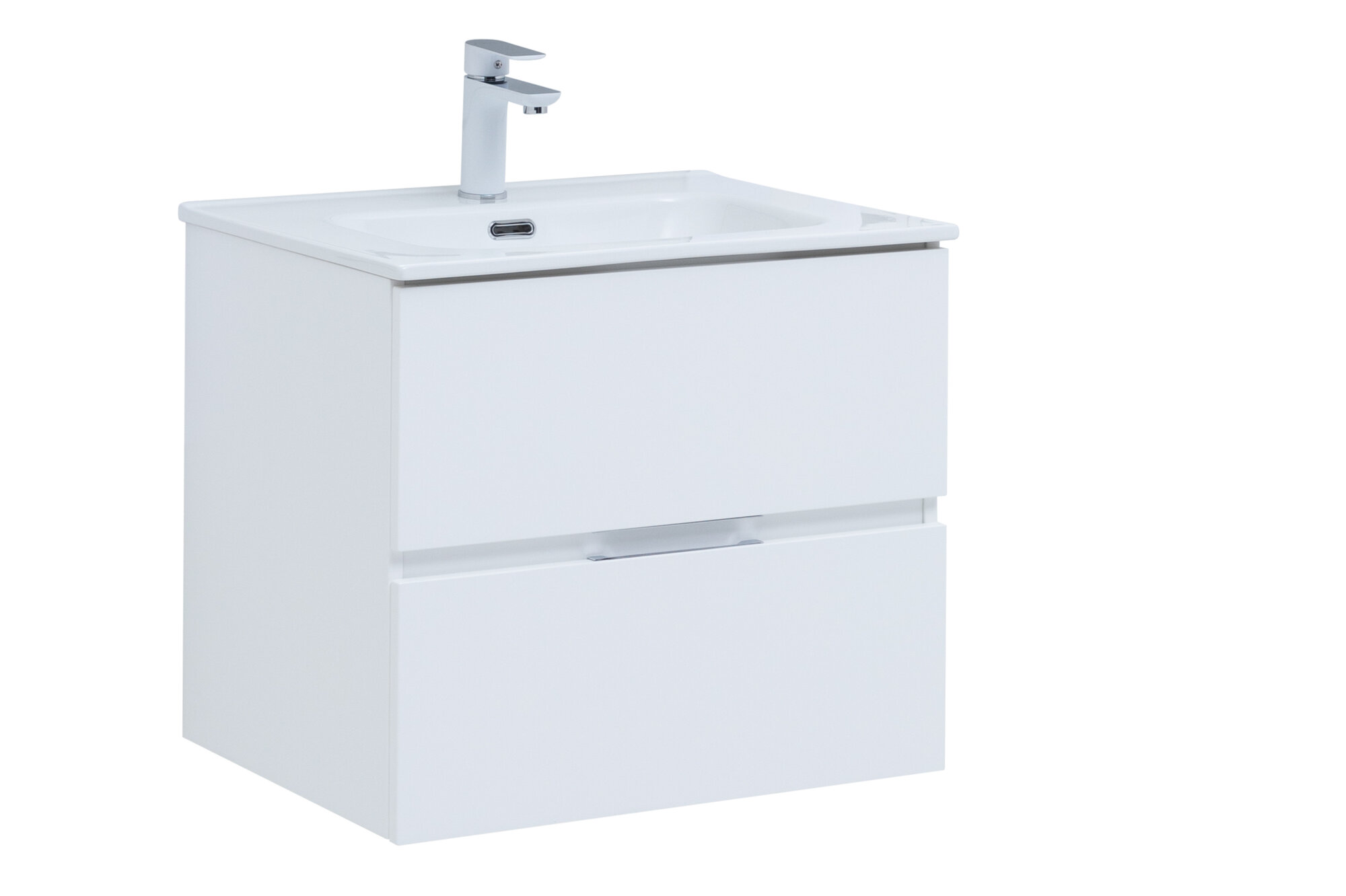 Тумба подвесная под раковину AQUANET Алвита new 60 цв. белый матовый (раковина к тумбе арт.5748042)