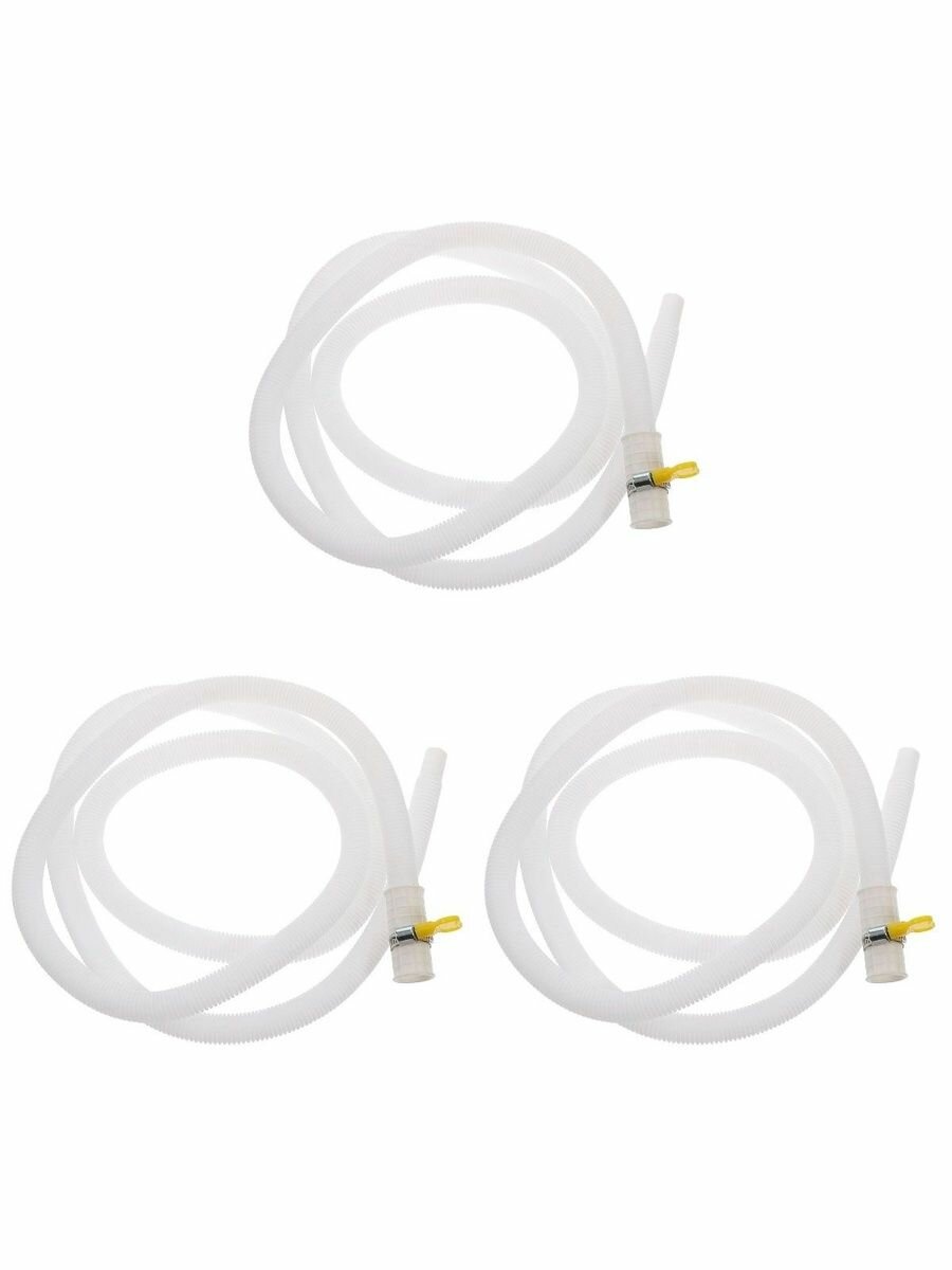 Комплект из 3 гибких сливных шлангов для кондиционера с хомутами из прочных материалов для дренажа