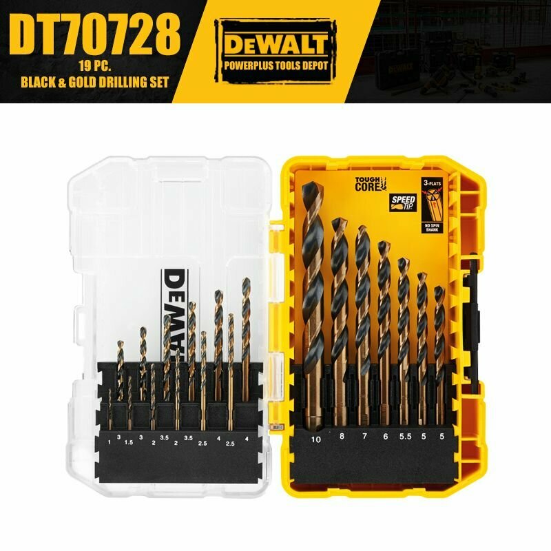 DEWALT DT70728 19 ПК. Черный И золотой Набор для сверления Аксессуары для электроинструмента