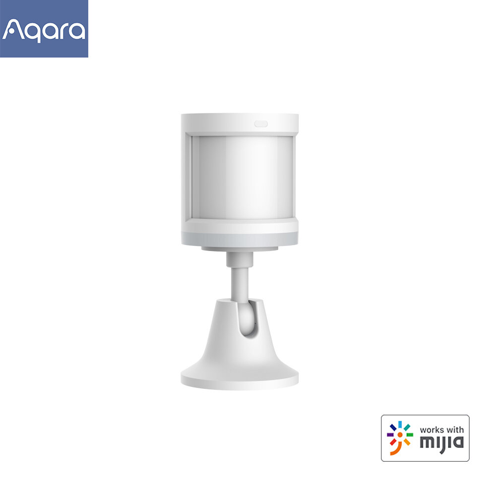 Aqara Smart Motion Sensor RTCGQ11LM Белый ZigBee беспроводной датчик движения человека и питомцев 7м 170 градусов с датчиком освещенности для умного дома, APP удаленный контроль, 1 шт CR2450 батарейка встроена